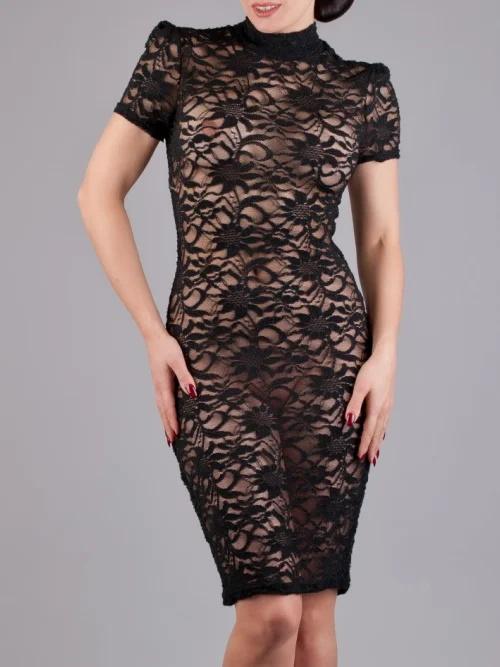 Order Peter Domenie 991-E Kaotic Black Dress online.